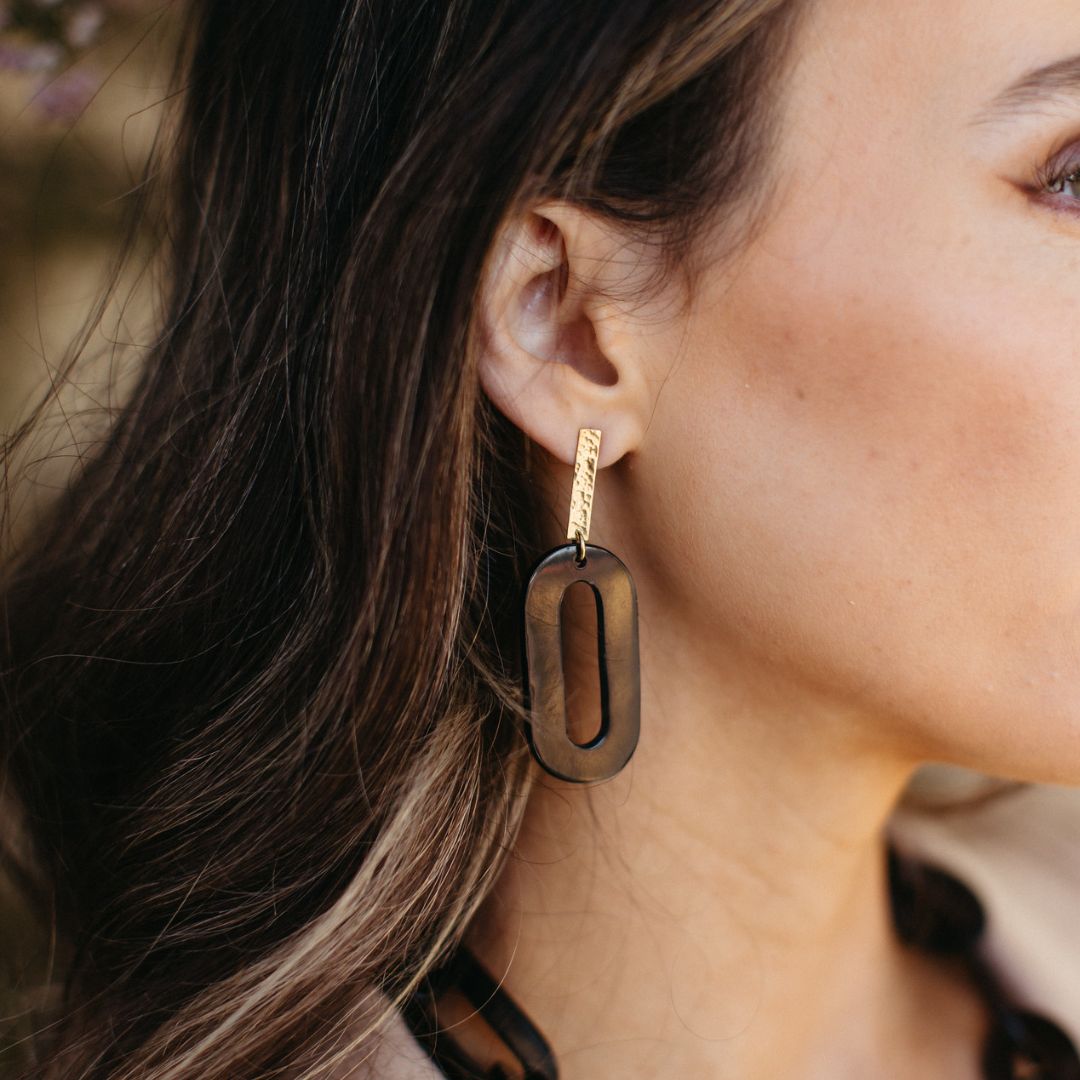 Silver chain link earrings store