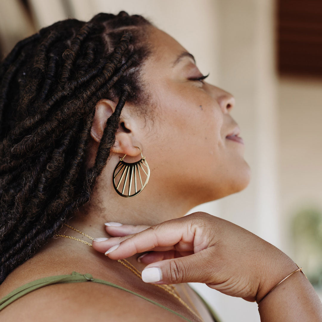 Purpose Jewelry Bali Hoops 14K Gold