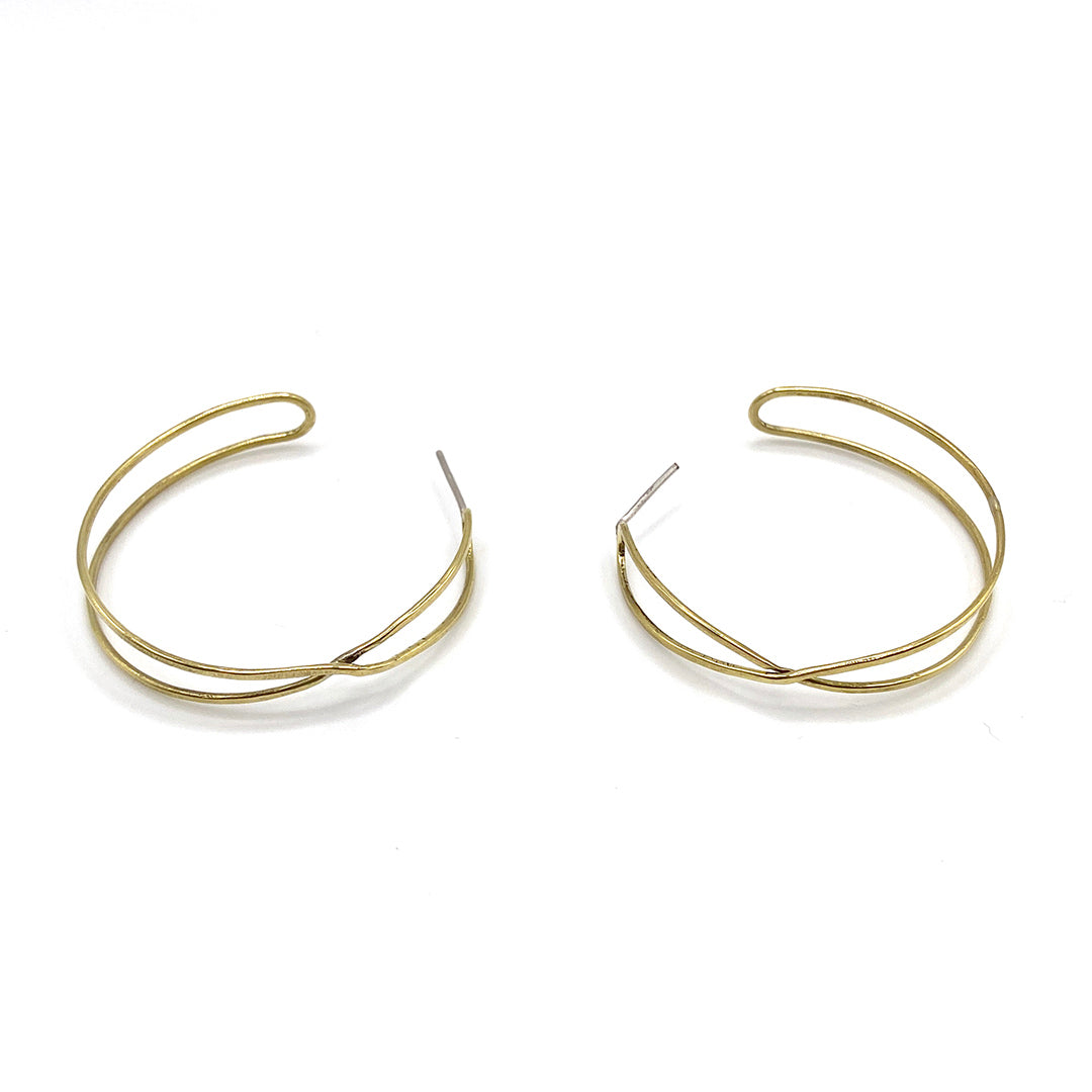 International Sanctuary Infinity Hoops Silver Tone